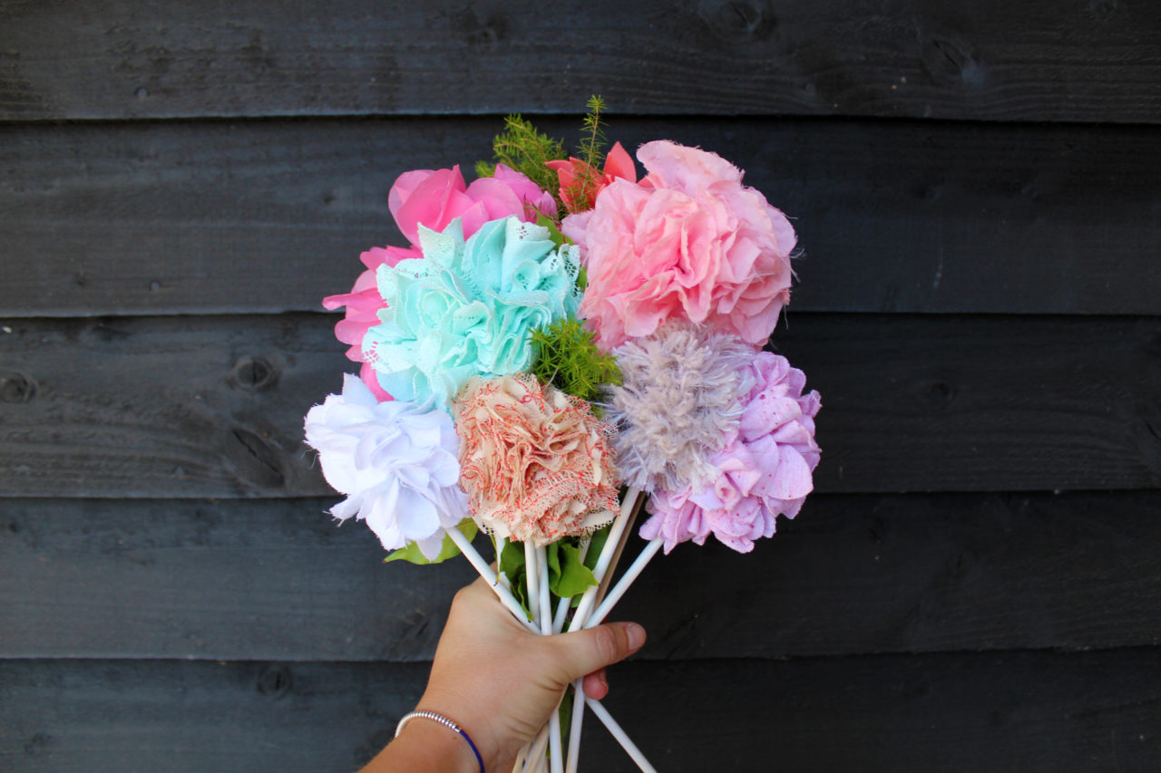 Ragged Life Blog | Rag Rug Bouquet of Flowers - Ragged Life Blog
