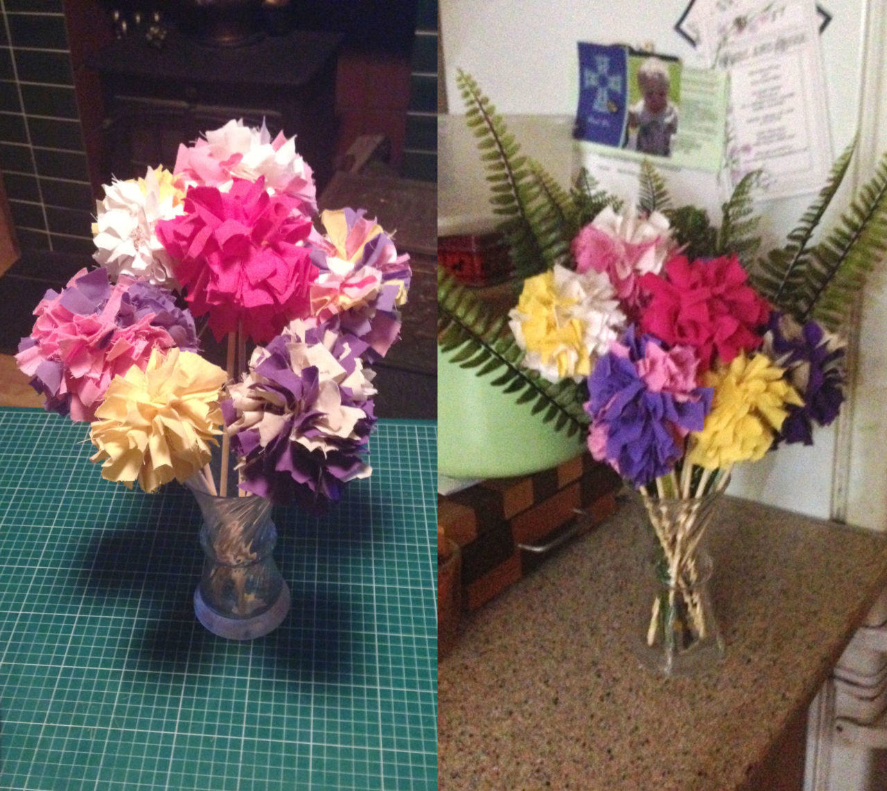 Ragged Life Blog | Rag Rug Bouquet of Flowers - Ragged Life Blog