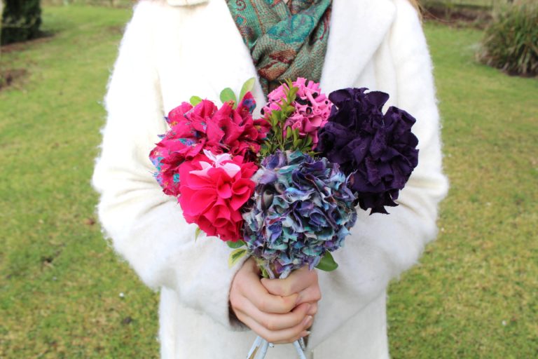 Ragged Life Blog | Rag Rug Bouquet of Flowers - Ragged Life Blog