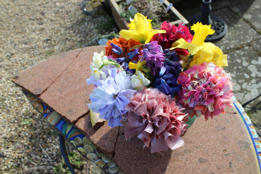 Ragged Life Blog | Rag Rug Bouquet of Flowers - Ragged Life Blog