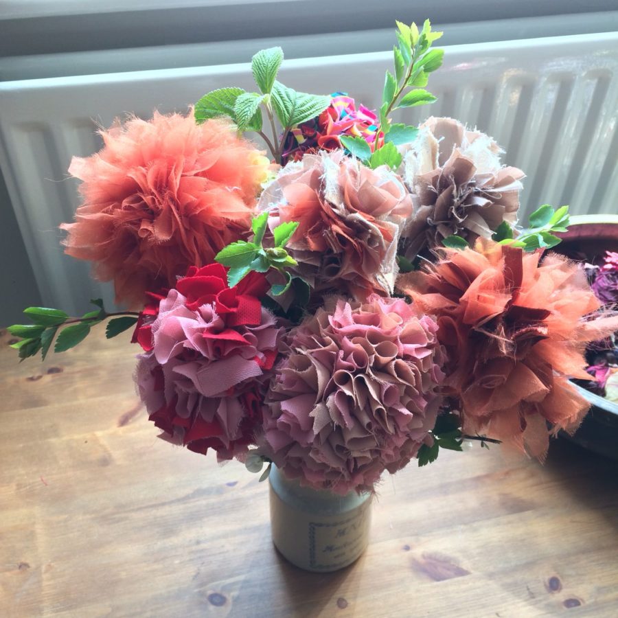 Ragged Life Blog | Rag Rug Bouquet of Flowers - Ragged Life Blog
