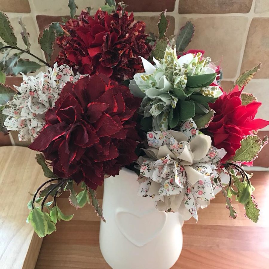 Ragged Life Blog | Rag Rug Bouquet of Flowers - Ragged Life Blog